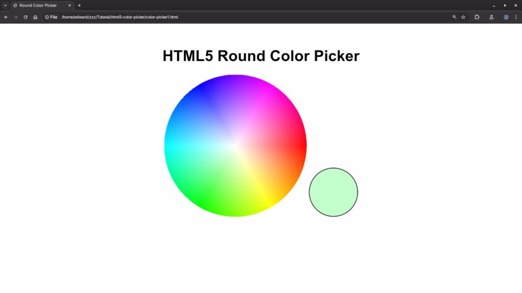 HTML5 Round Color Picker - Ojambo