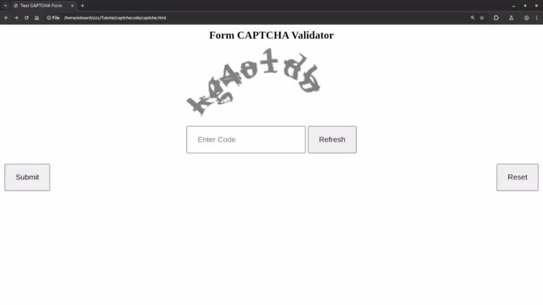 JavaScript Text CAPTCHA - Ojambo